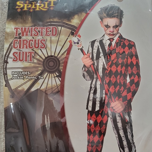 Spirit | Costumes | Spirit Halloween Twisted Circus Suit Red And Black ...